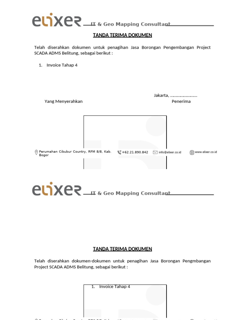 Tanda Terima Tahap 4 (Antar Invoice Ke Icon) | PDF