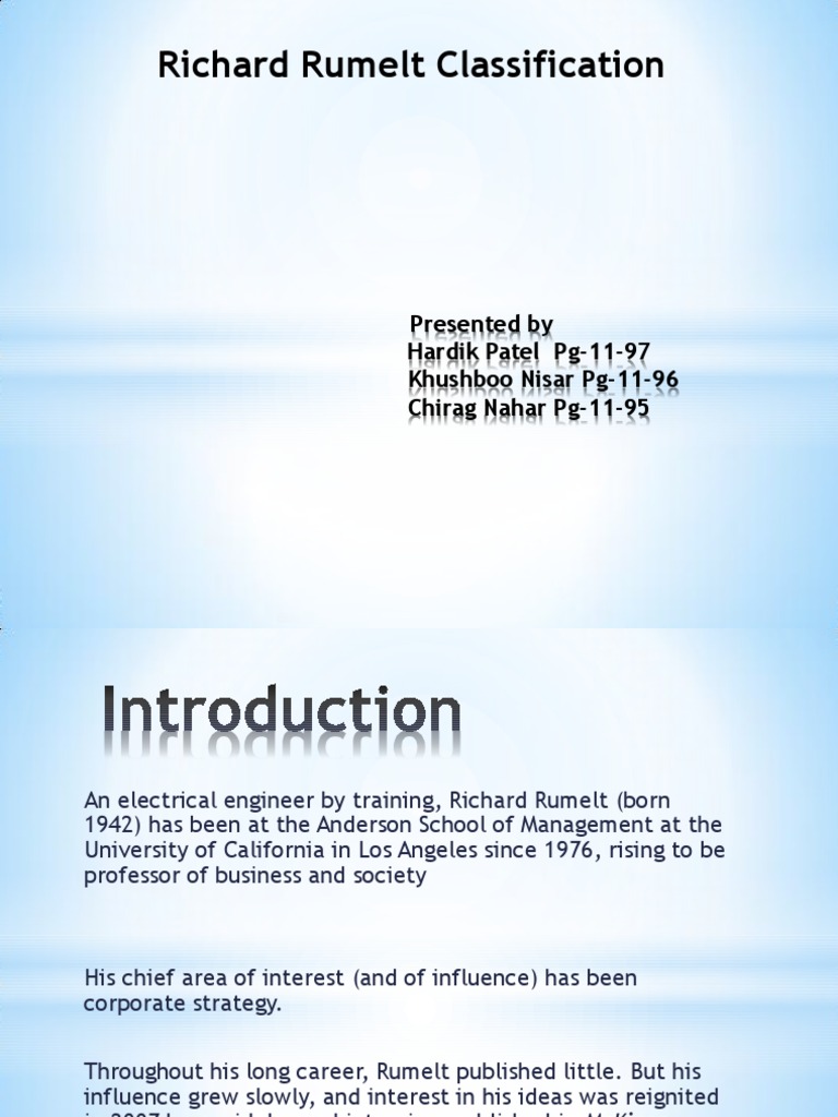 Richard Rumelt's Corporate Strategy Insights | PDF | Monopoly ...