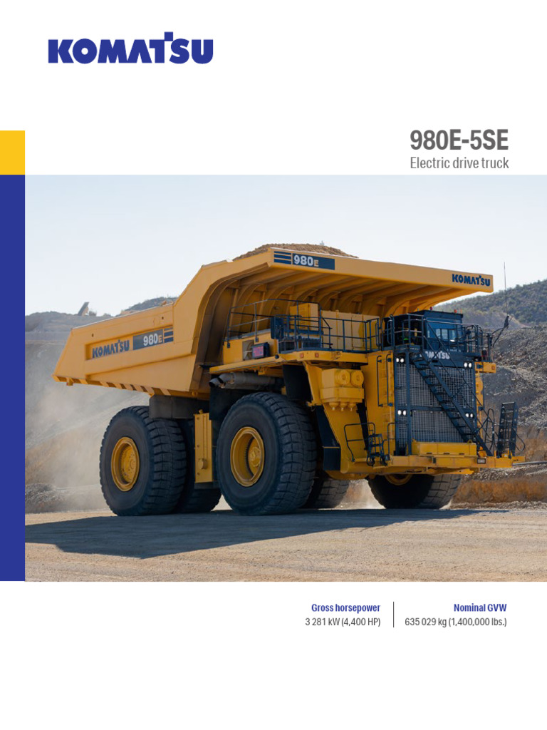 ElectricDriveTruck - 980E-5SE - EN-980E-5SEBR01-0624-V1 | PDF | Truck | Tire