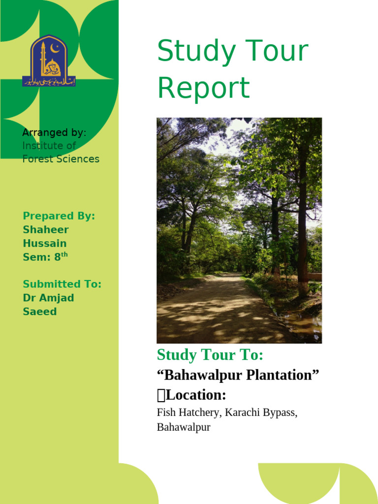 Study Tour Report Shaheer | PDF | Trees | Forests