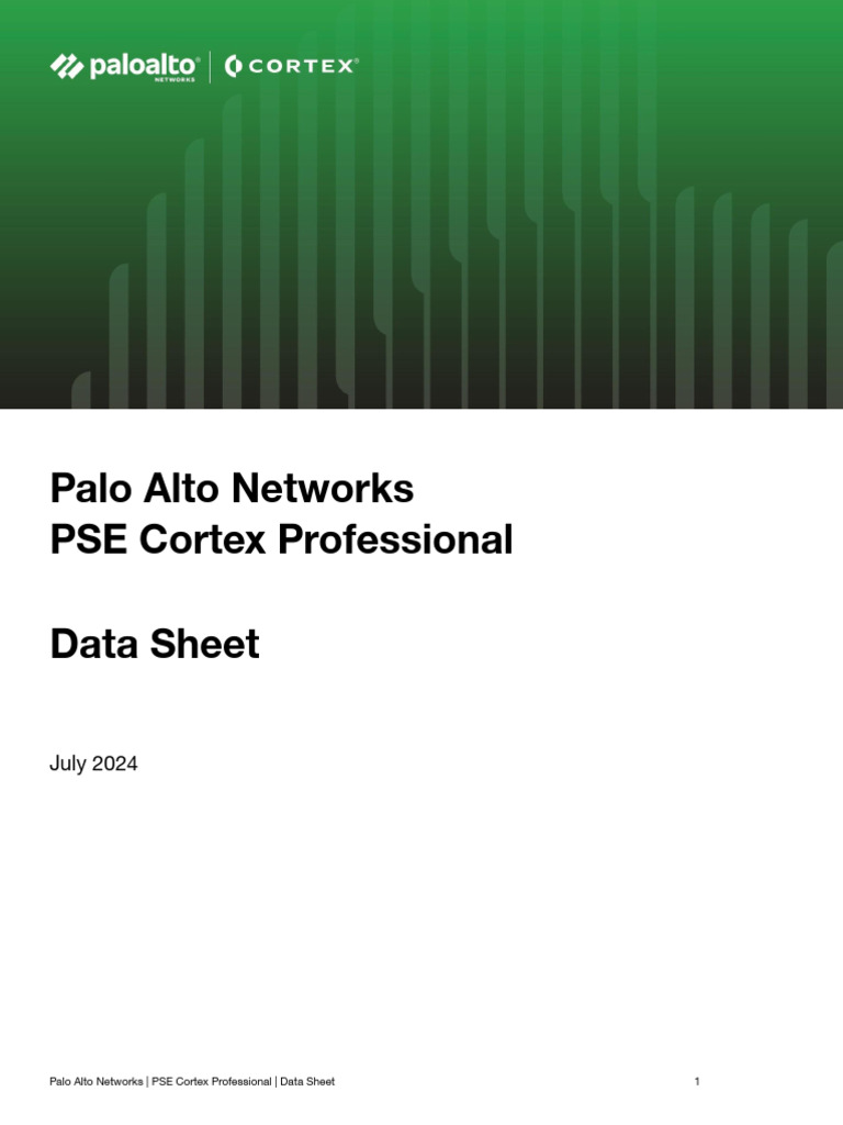 PSE Cortex Professional Exam Overview | PDF | Learning