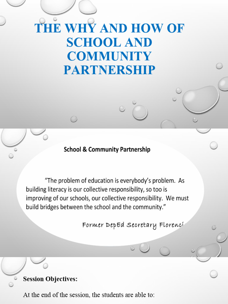 The Why and How of School and Community | PDF