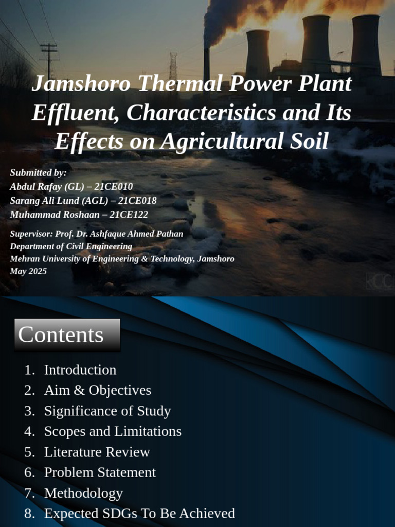 TPP Effluent Soil Impact Presentation-2 | PDF | Soil | Environmental Degradation