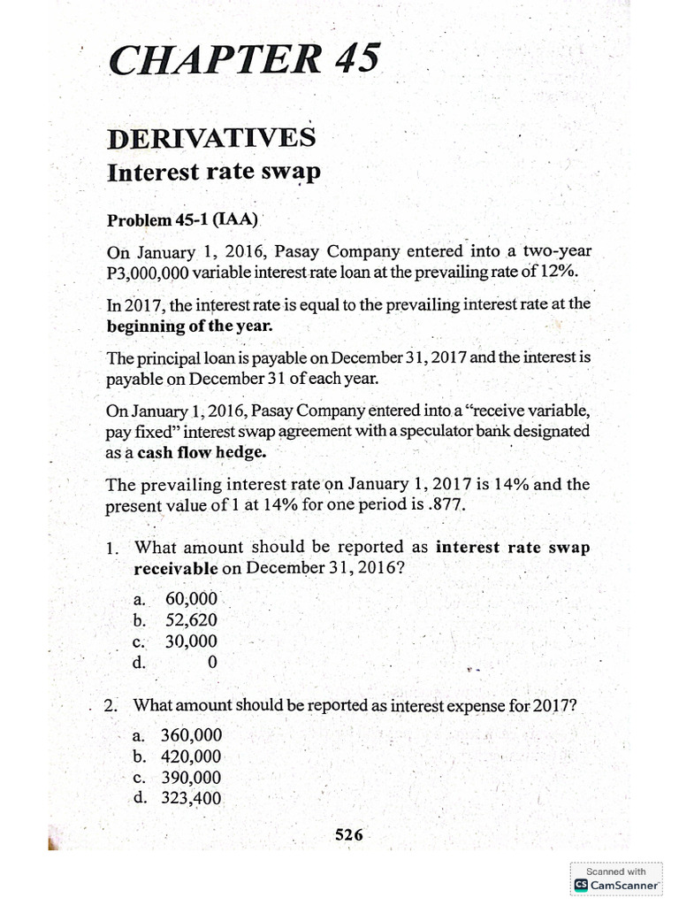 Derivatives (Interest Rate Swap) | PDF