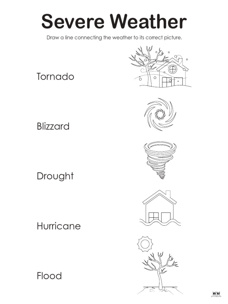 Printable Weather Worksheet 33 | PDF