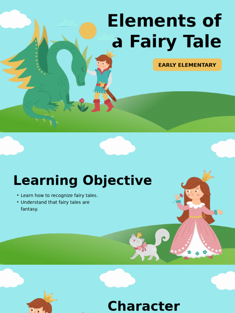 Colorful Illustrative Element of Fairy Tales Education Presentation | PDF