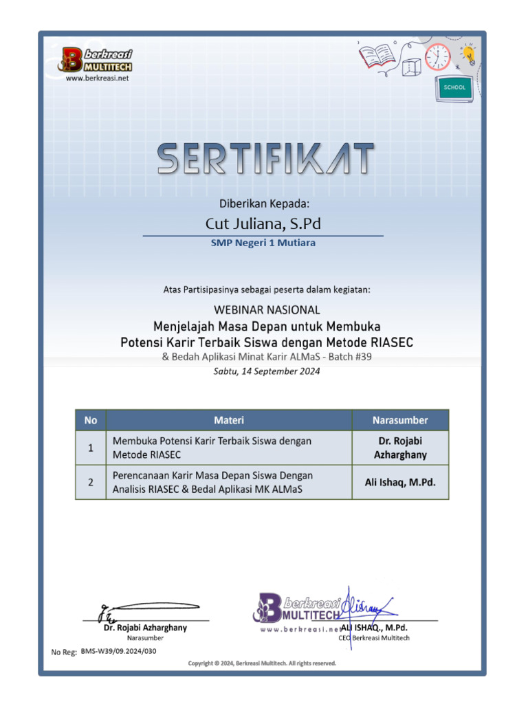 Cut Juliana, S.PD - W39-30 - 203944 | PDF