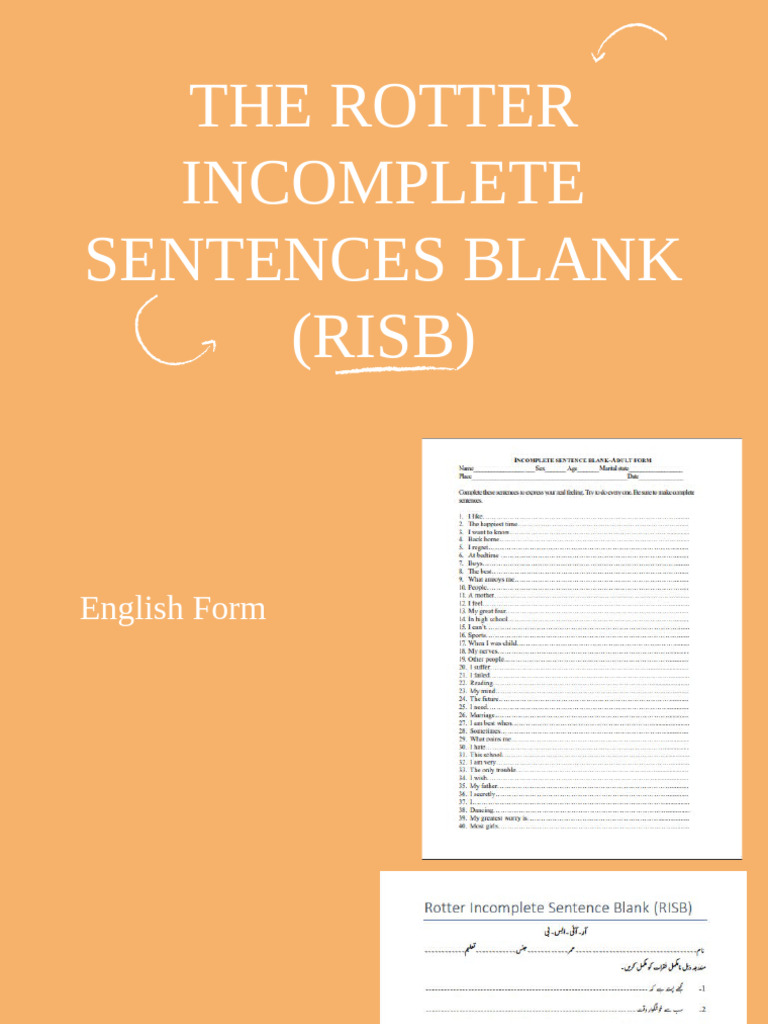 RISB Scoring and Case Illustration | PDF | Attitude (Psychology ...