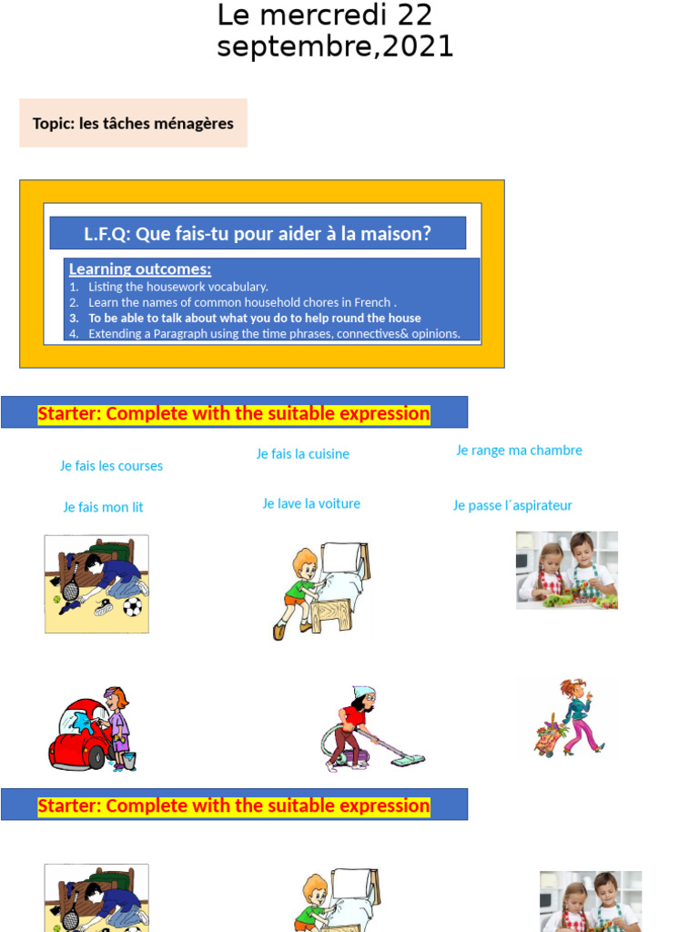 4-_Les_Taches_Menageres | PDF | Accueil | Nettoyage