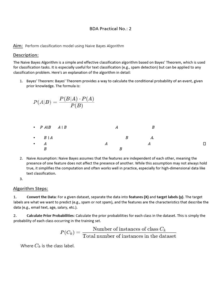 Purva Rawale - BDA Practical No 2 | PDF | Statistical Classification | Data Analysis