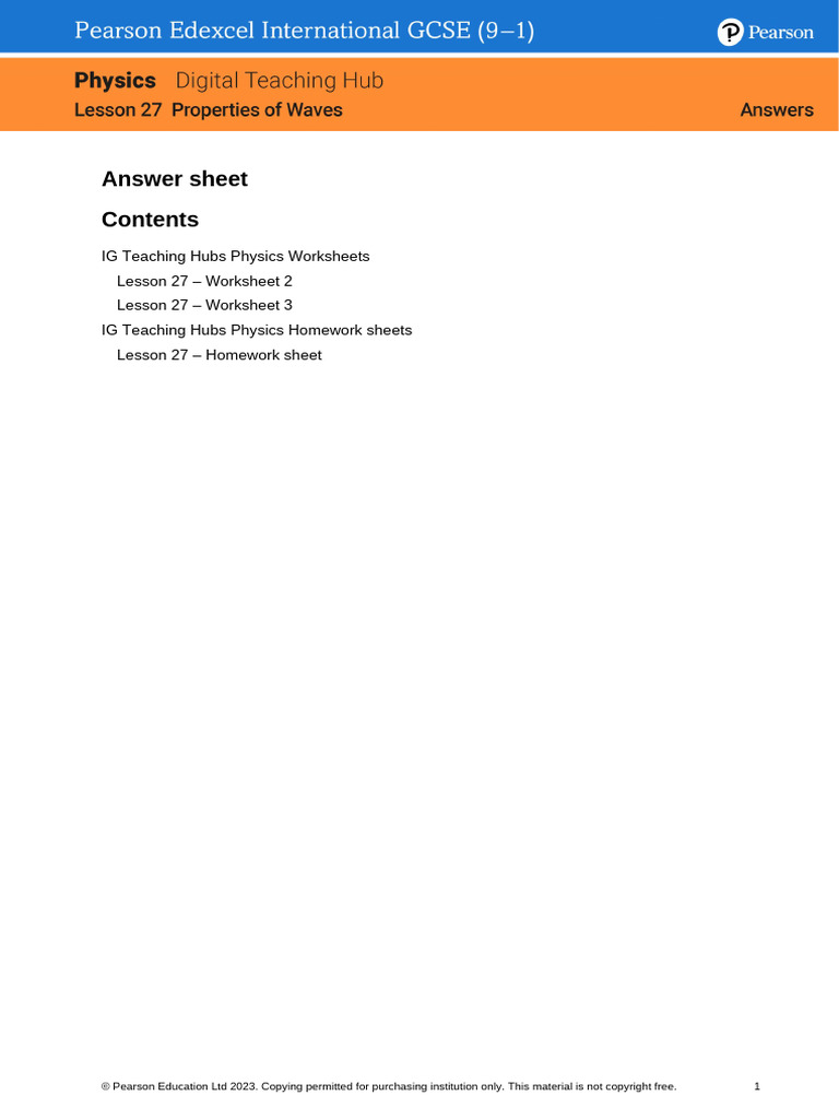 1721735069545-IG Physics Lesson27 Answer Sheet | PDF | Waves ...