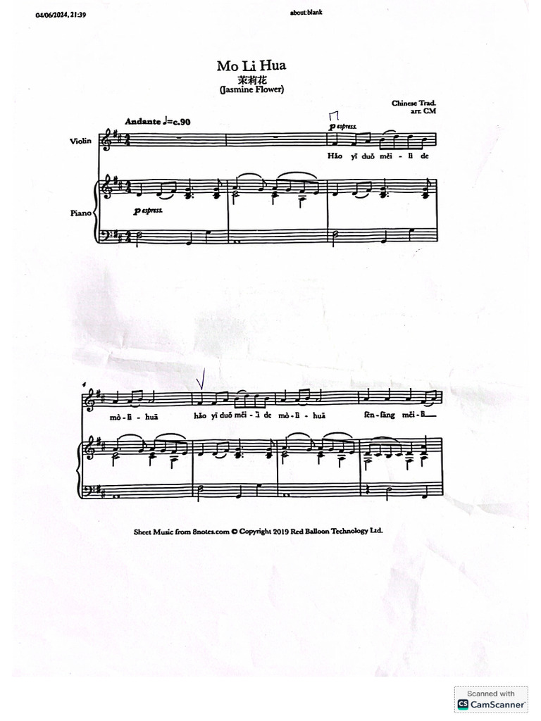 Mo Li Hua kineska trad. | PDF