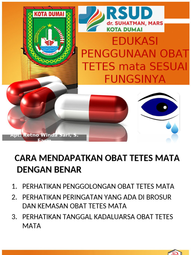 Ciri dan Penggunaan Obat Tetes Mata | PDF