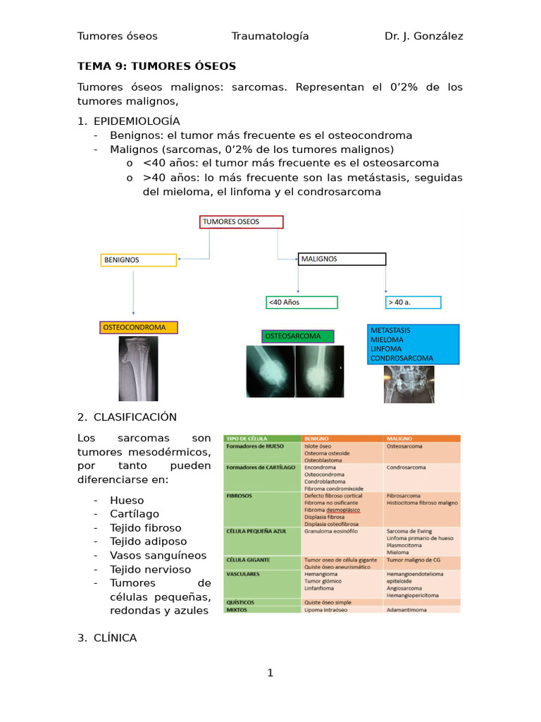 E9A Tumores Óseos | PDF | Sarcoma | Hueso