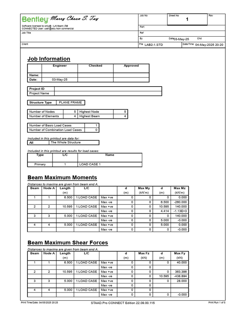 Tay, Marry Choon S. - Laboratory #2 | PDF | Beam (Structure) | Solid ...