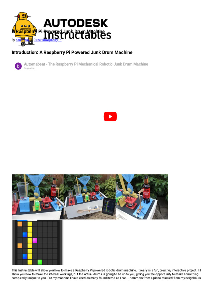 A Raspberry Pi Powered Junk Drum Machine - 15 Steps (With Pictures) - Instructables | PDF ...