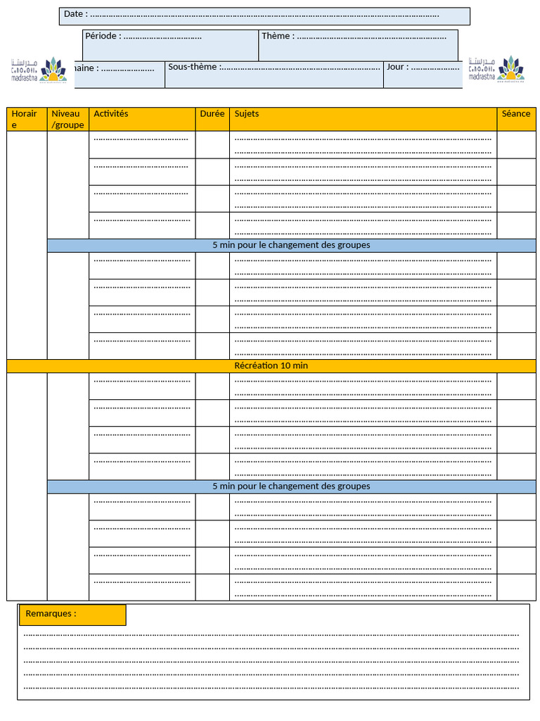 Modèle Cahier Journal | PDF
