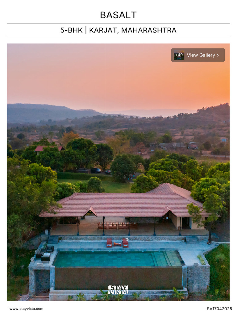 Stayvista Basalt Hillside Farmstay Khopoli 5 BHK Villa With Private ...