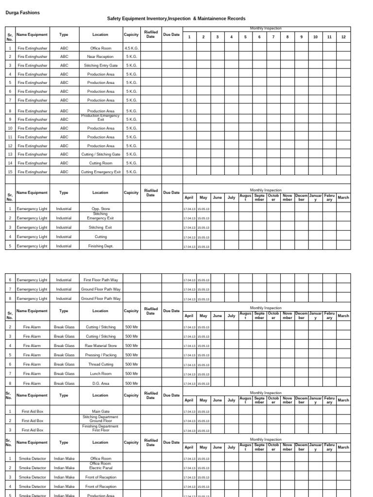 Hydrant Inventory and Inspection | PDF | Active Fire Protection | Equipment