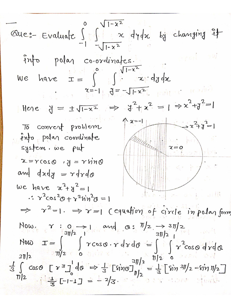 Polar Form Double Integral | PDF