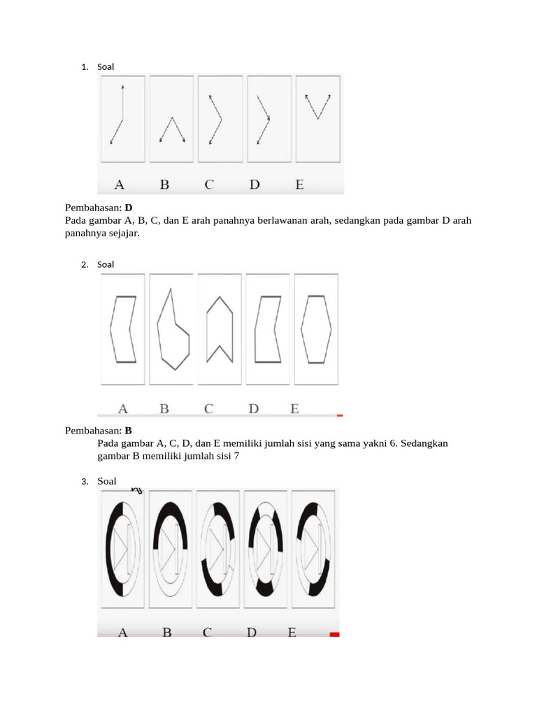 Soal dan Pembahasan Psikotes Figural | PDF