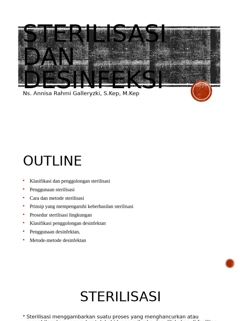 Panduan Sterilisasi dan Disinfeksi Medis | PDF