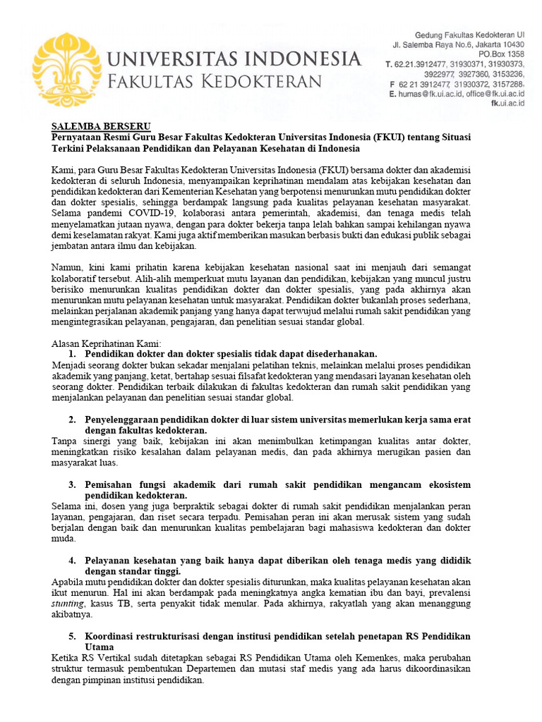 Surat GB FKUI Kop FKUI Dengan Nama - 15 May 2025 - 2143WIB | PDF