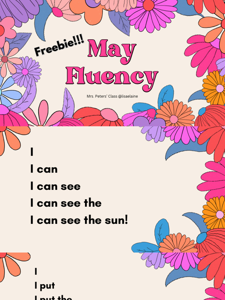 Free Bie!! ! Free Bie!! !: May Fluency | PDF