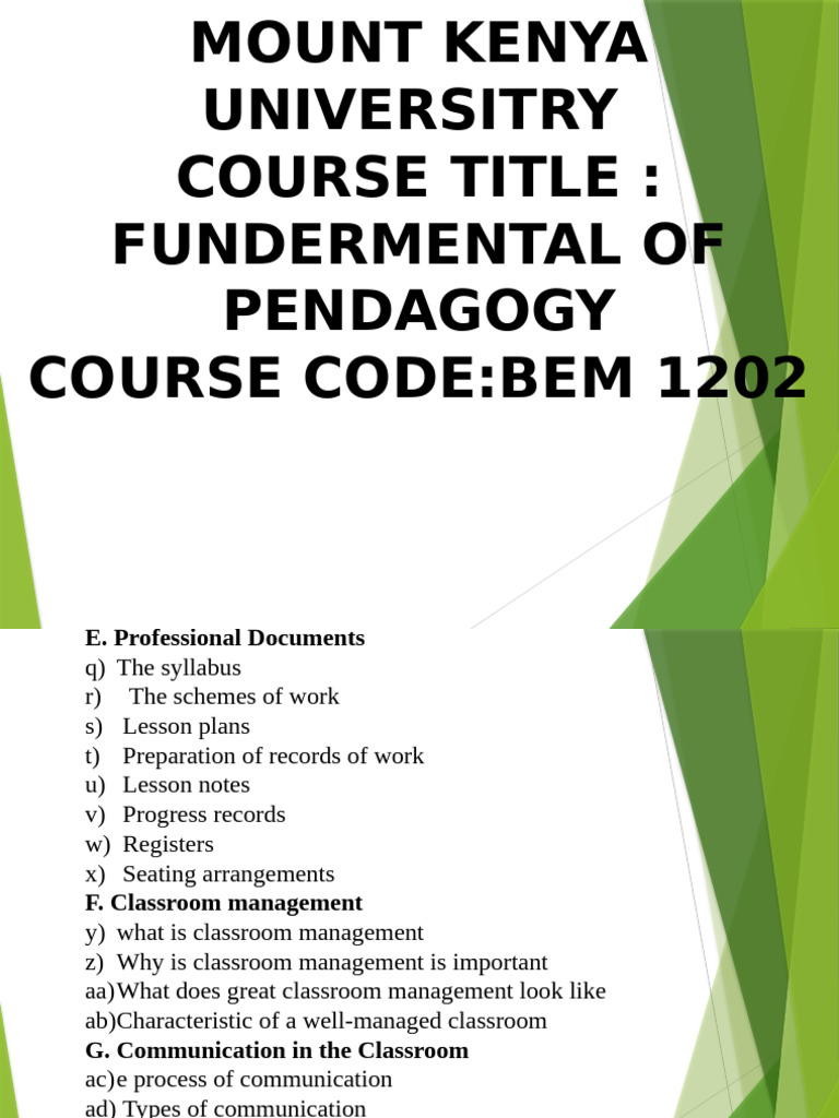Revised Fundametals of Pedagogy 2025 Bem 1202 | PDF | Learning | System