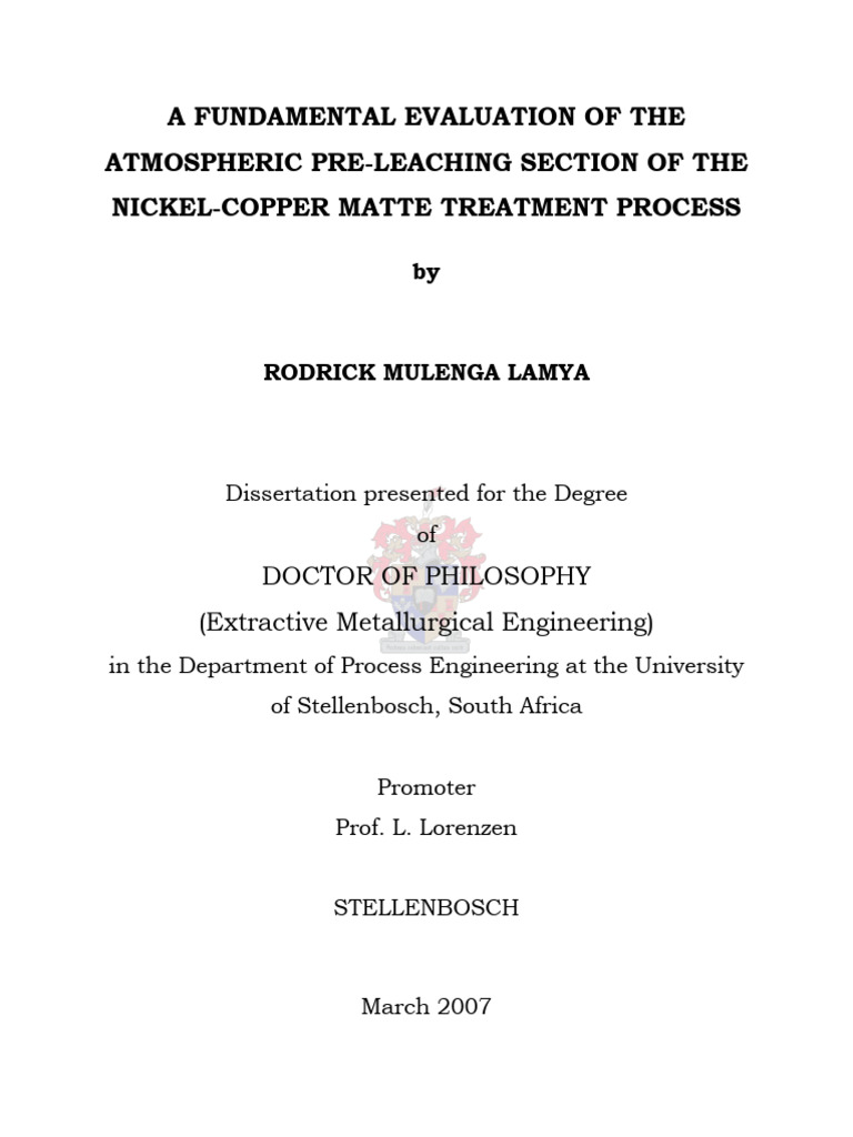 Lamya Fundamental 2007 | PDF | Nickel | Copper