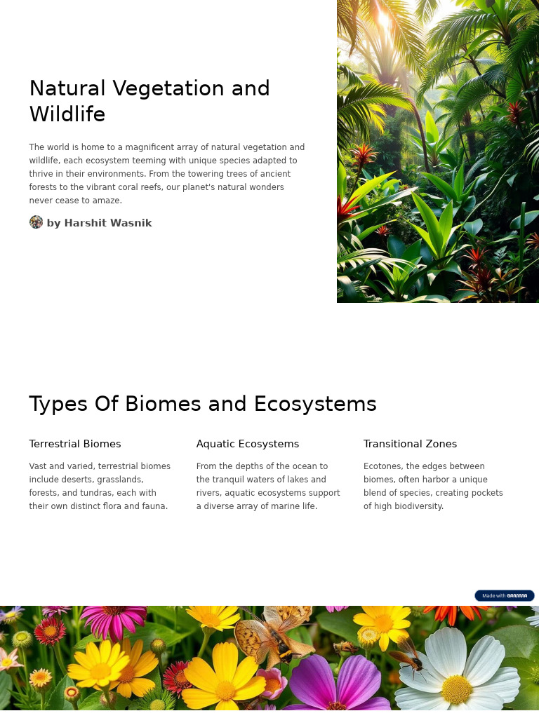 Natural Vegetation and Wildlife | PDF | Biodiversity | Conservation Biology