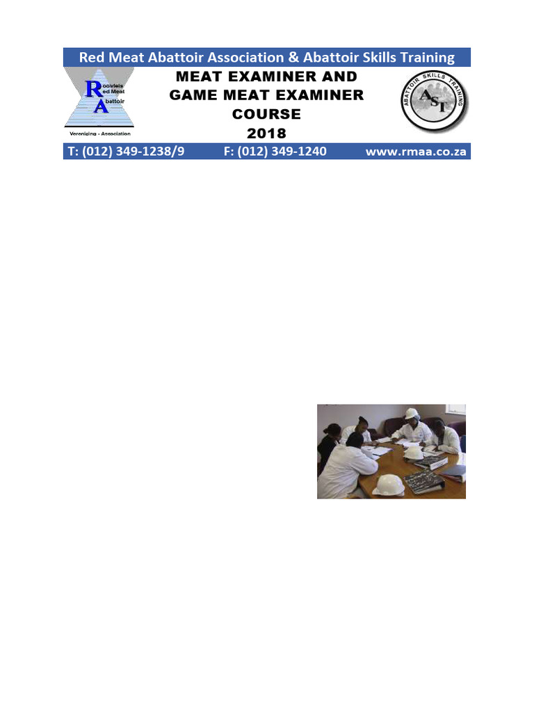 03 Meat Examiners and Game Meat Examiner FAQ | PDF | Slaughterhouse