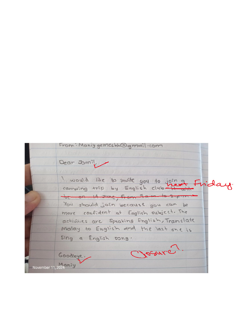 Sample Writing of Year 6 | PDF
