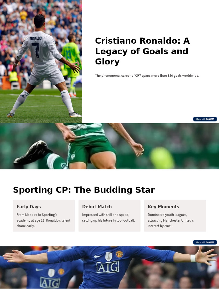 Cristiano Ronaldo A Legacy of Goals and Glory | PDF | Premier League ...