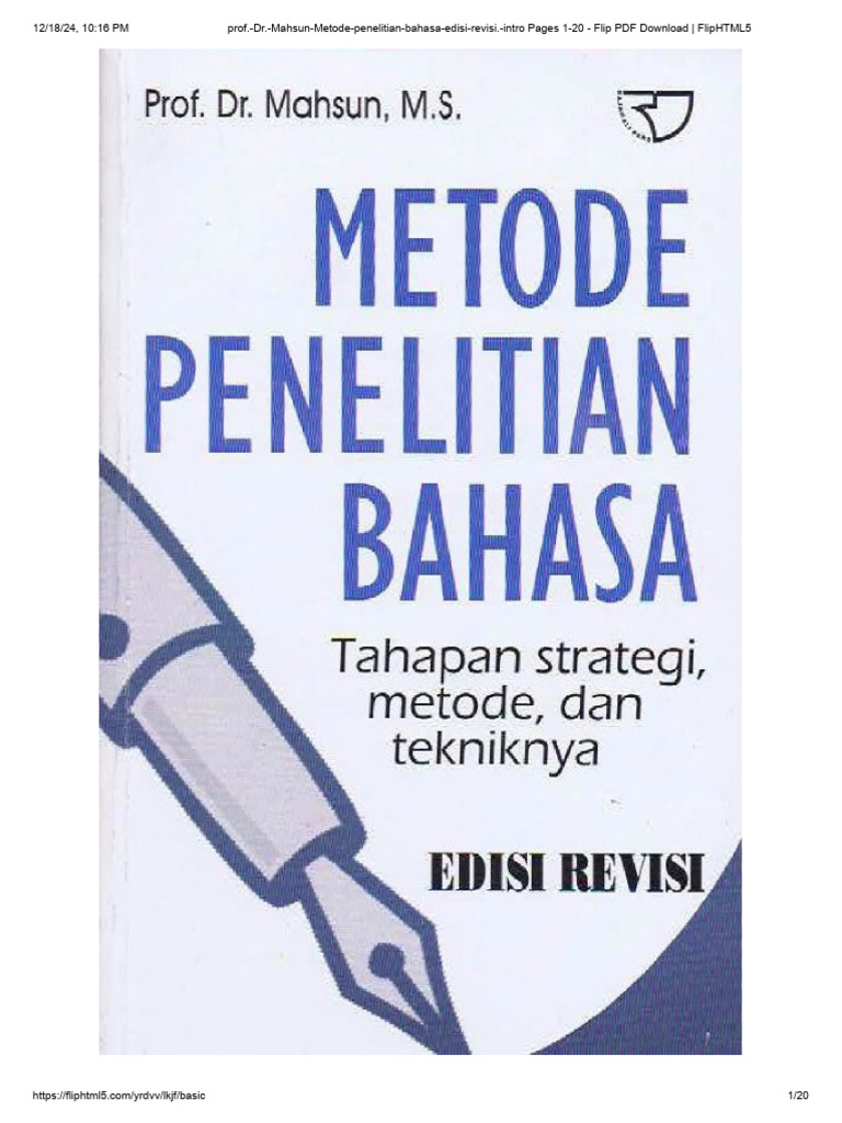prof.-Dr.-Mahsun-Metode-penelitian-bahasa-edisi-revisi.-intro Pages 1 ...