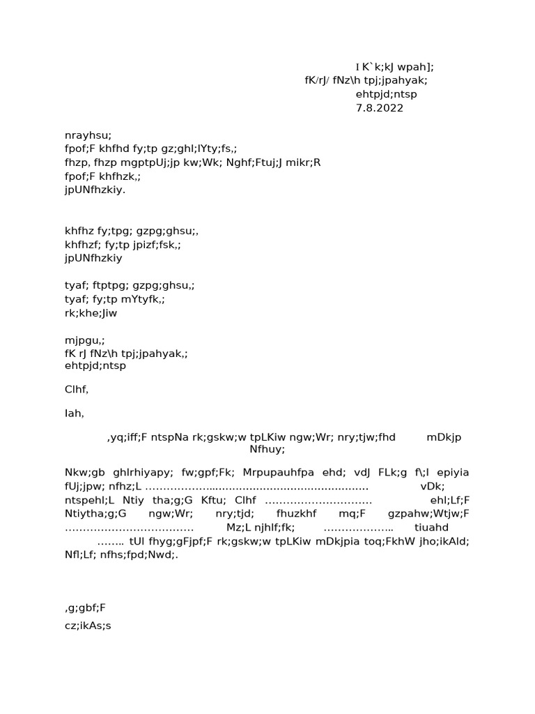 Foreign Letter | PDF