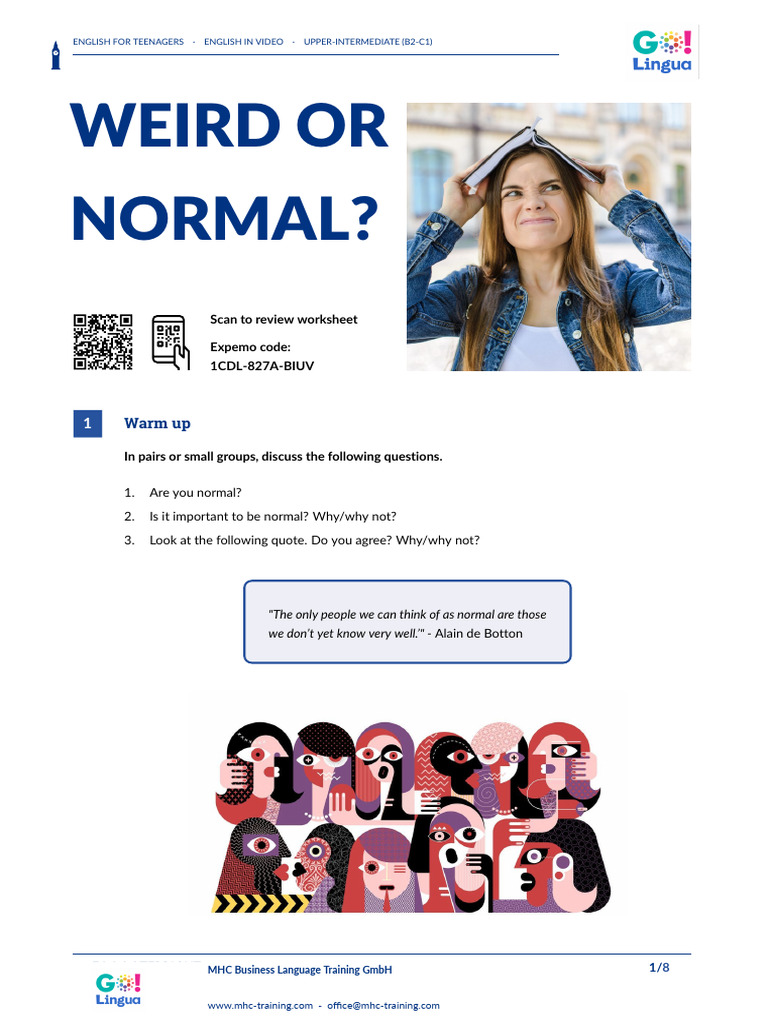 Weird vs. Normal: English B2-C1 Worksheet | PDF | Body Mass Index