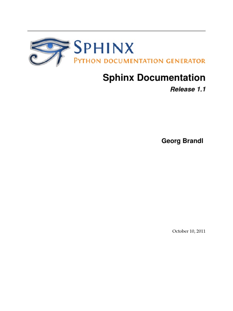 Sphinx | PDF | Hyperlink | Paragraph