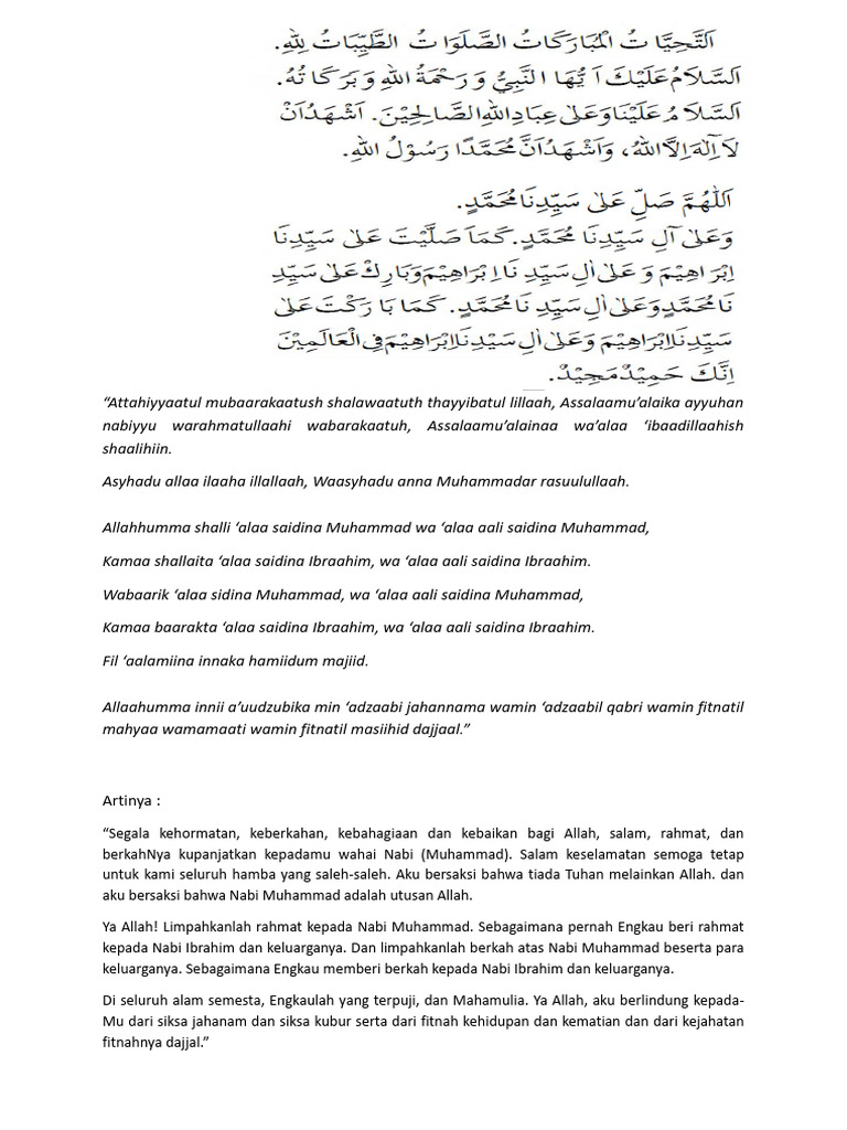 Bacaan Tahyat - Akhir | PDF