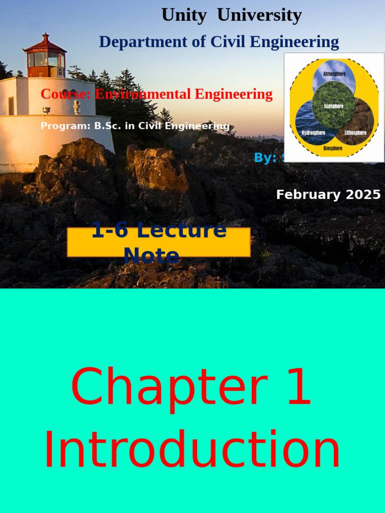 Environmental Engineering Lectur 1-6 | PDF | Groundwater | Natural Environment