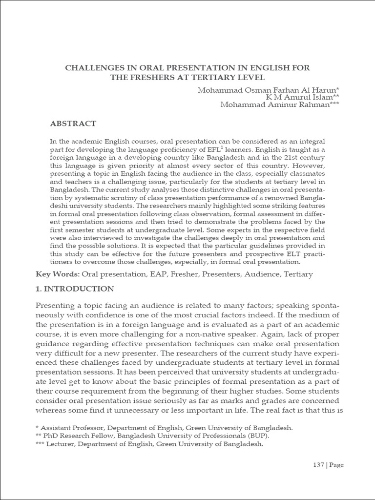 Farhan Al Mohammad Osman Et Al Challenge | PDF | Learning | Public Speaking
