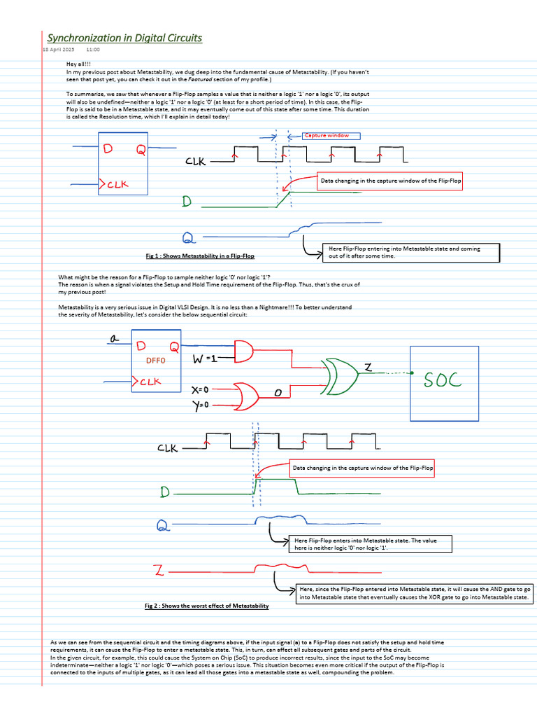 Synchronization in Digital Circuits | PDF | Electronic Circuits | Digital Technology