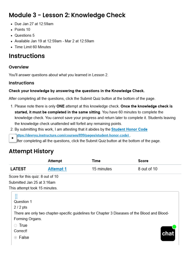 Module 3 - Lesson 2 - Knowledge Check - ICD Coding I With Application - 11801 | PDF | Medical ...
