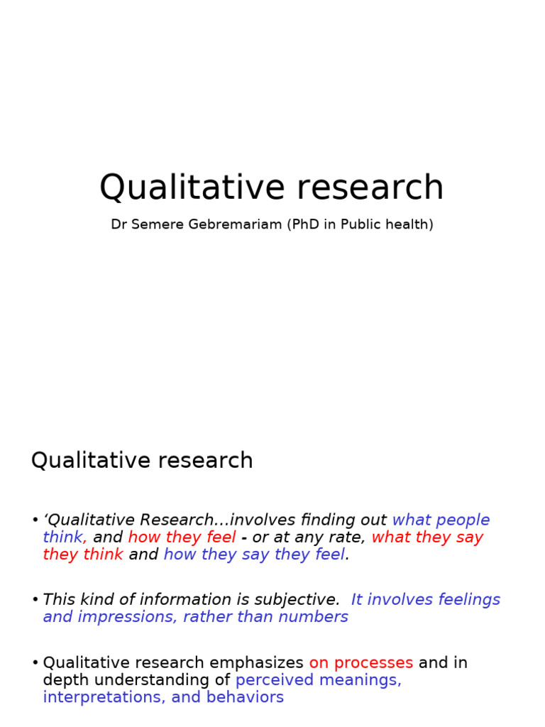 Qualitative Research PPT 2025 | PDF | Qualitative Research ...