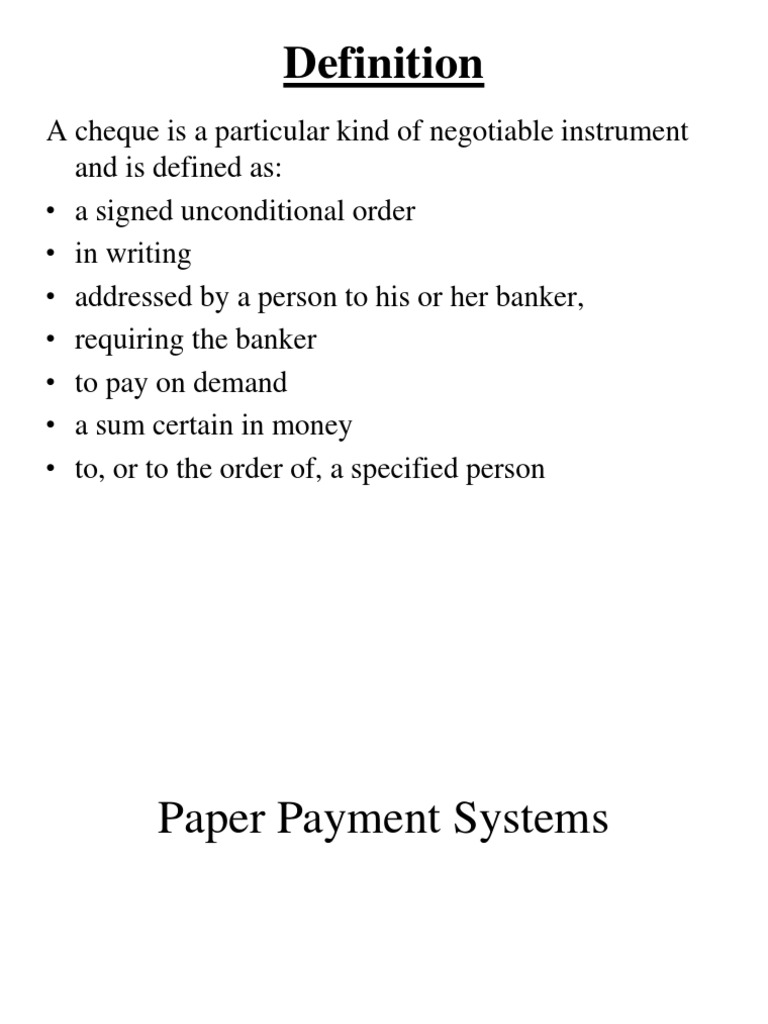 Understanding Cheques as Negotiable Instruments | PDF | Negotiable ...