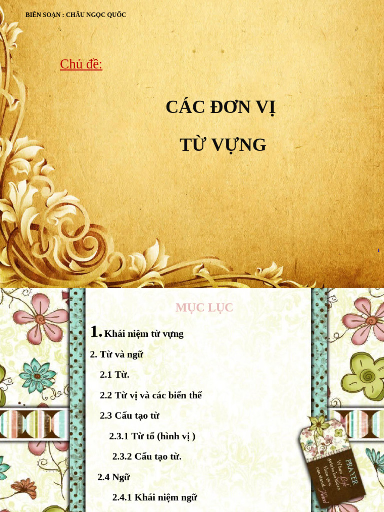 [123doc] Cac Don Vi Tu Vung Dan Luan Ngon Ngu Hoc | PDF