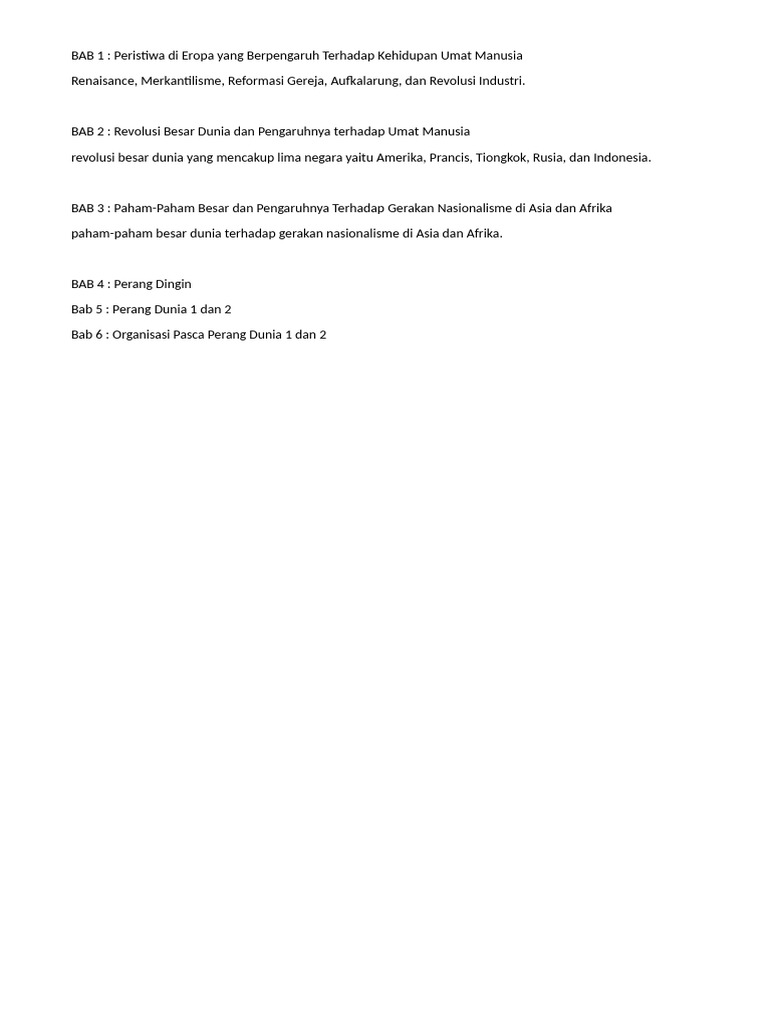 Materi Sejarah Lintas Minat Kelas Xi | PDF