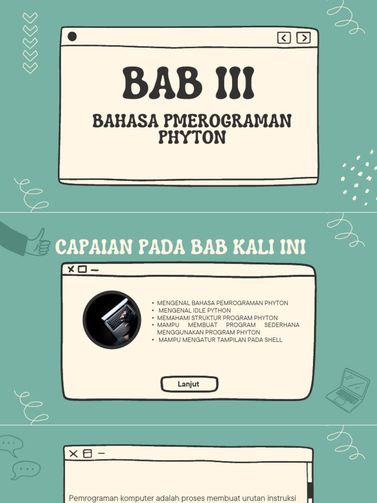 PERTEMUAN VI. BAHASA PEMROGRAMAN PYTHON | PDF