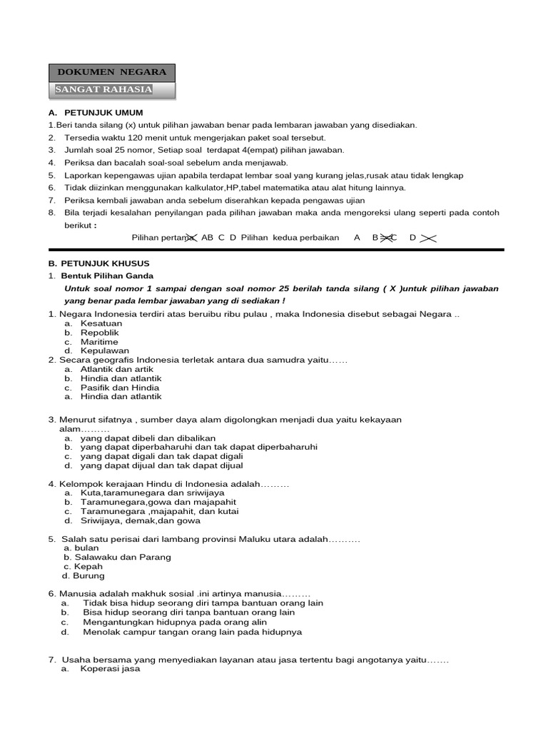 Soal Ujian Ips | PDF