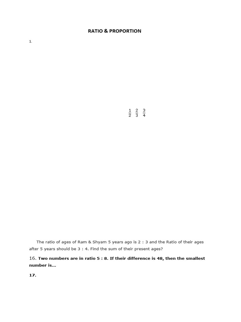 Ratio and Proportion 2019 | PDF | Ratio | Numbers